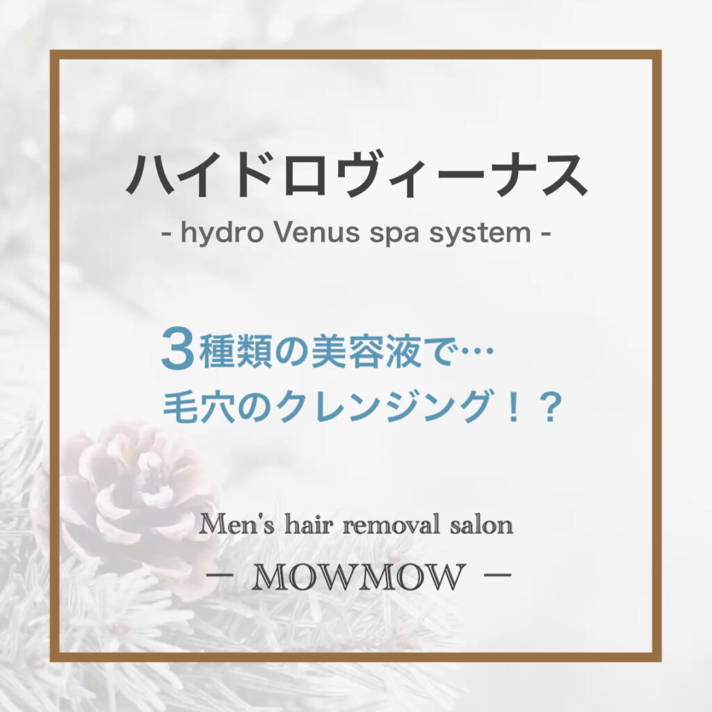 ハイドロヴィーナス | 【メンズ脱毛専門店】MOWMOW